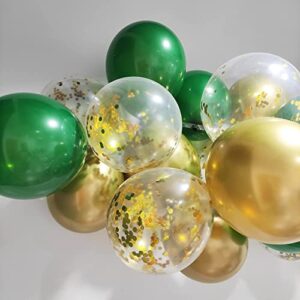 Graduation Party Decorations 2023 Green Gold/Green Gold Balloons St. Patrick’s Day Decorations 45pcs Balloons Green Graduation Decorations/Green Gold Birthday Party Decorations Summer Mexican Party