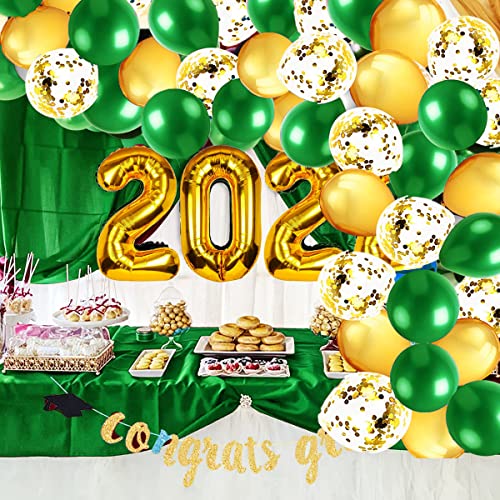 Graduation Party Decorations 2023 Green Gold/Green Gold Balloons St. Patrick’s Day Decorations 45pcs Balloons Green Graduation Decorations/Green Gold Birthday Party Decorations Summer Mexican Party