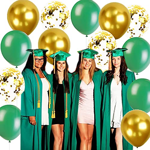 Graduation Party Decorations 2023 Green Gold/Green Gold Balloons St. Patrick’s Day Decorations 45pcs Balloons Green Graduation Decorations/Green Gold Birthday Party Decorations Summer Mexican Party