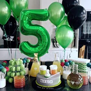 40 Inch Huge Dark Green Numbers 5 Balloons Decorations Birthday Party Supplies Helium Foil Mylar Big Digital 0-9 Summer 2022 Graduation Anniversary Celebrations(Emerald Green 5 balloon)