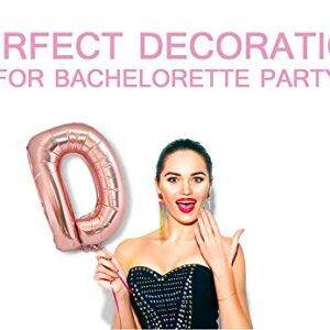 Big BRIDE TO BE Balloons Rose Gold 16" Letters Banner - Bachelorette Party Decorations Kit - Hen Party Supplies and Favors - Bridal Shower and Hen Party Decorations set