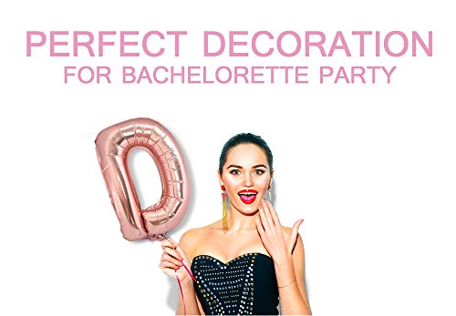 Big BRIDE TO BE Balloons Rose Gold 16" Letters Banner - Bachelorette Party Decorations Kit - Hen Party Supplies and Favors - Bridal Shower and Hen Party Decorations set