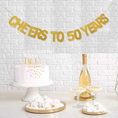 50th Birthday Decorations for Men Women Cheers to 50 Years Birthday Banner Swirls Set for 50 50th Birthday Party Decorations