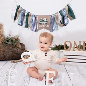 1st Birthday Banner - First Birthday High Chair Banner Happy Birthday Banner Highchair Party Decorations,Baby Birthday Photo Props(Forest)