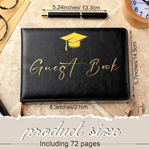 Leather Graduation Guest Book with Signing Pen Graduation Party Supplies Graduation Guest Signature Book 2023 Grad Party Sign in Guest Book for College, High School (Classic)