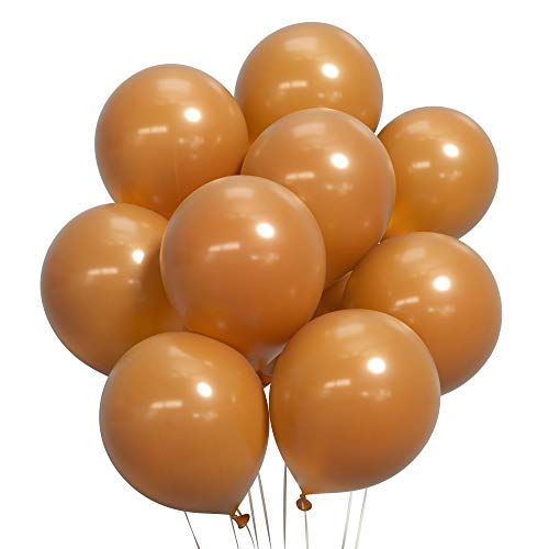 Tan Brown Balloons 12 Inch 50 Pack Retro Cocoa Balloons Baby Shower Balloon Wedding Bridal Shower Birthday Neutral Jungle Party Decorations