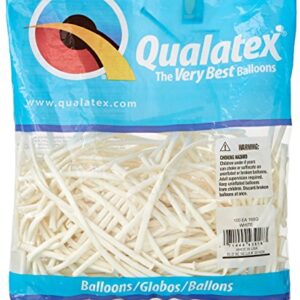 Qualatex 160Q White Balloons Tying Balloons (100ct)