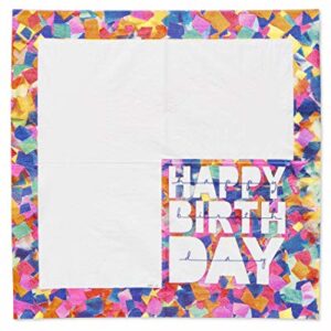 American Greetings Paper Napkins, Confetti Birthday Party Supplies (50-Count)