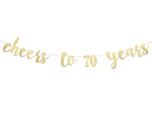 cheers to 70 years banner – 70th birthday banner，happy 70th birthday banner,70th anniversary banner,70th birthday banner for men/women,70 party decorations banner