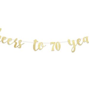 Cheers to 70 Years Banner - 70th birthday banner，happy 70th birthday banner,70th anniversary banner,70th birthday banner for men/women,70 Party Decorations banner