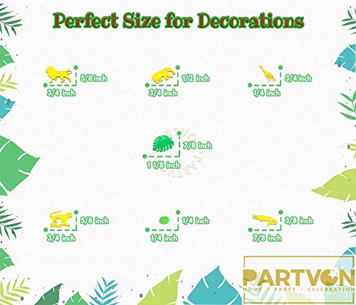 1500PCS Jungle Animal Confetti Safari Theme Table Confetti | Zoo Animal Shape Confetti for Wild One Baby Shower Birthday Party Supplies and Decorations