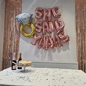 JeVenis She Said Yaaas Banner She Said Yaaas Balloons She Said Yes Balloon for Engagement Party Decor Bridal Shower Balloon Hen Party Balloon Hens Bachelorette Party Decoration