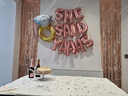 JeVenis She Said Yaaas Banner She Said Yaaas Balloons She Said Yes Balloon for Engagement Party Decor Bridal Shower Balloon Hen Party Balloon Hens Bachelorette Party Decoration