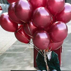 Graduation Decorations 2023 Maroon Grad Burgundy Black Balloons 30Pcs Burgundy Silver Black Balloons 2023 Burgundy Graduation Party Supplies