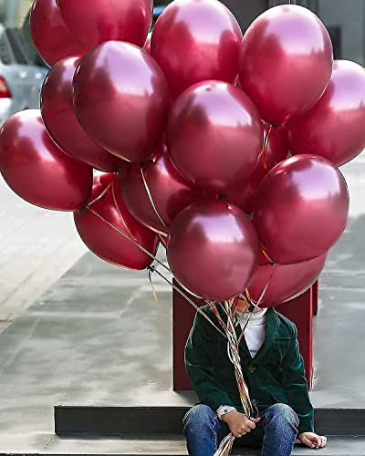 Graduation Decorations 2023 Maroon Grad Burgundy Black Balloons 30Pcs Burgundy Silver Black Balloons 2023 Burgundy Graduation Party Supplies