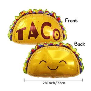 28pcs Taco Bout A Baby Foil Balloons,Fiesta Theme Party Decorations,Baby Shower,Pregnancy Announcement Balloons,Birthday Party Decorations,Theme Gender Reveal Party