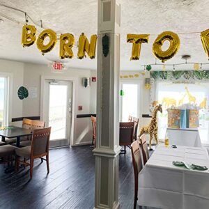 JeVenis Born To Be Wild Balloons Born To Be Wild Birthday Party Decoration Born to be Wild Banner Jungle Baby Shower Safari Baby Shower Decorations