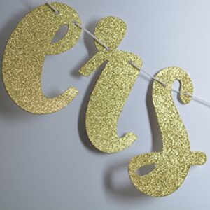 Cheers to 60 Years Banner - Happy 60th Birthday Party Decorations - 60th Wedding Anniversary Decorations-Gold