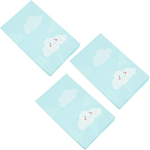 BLUE PANDA Cloud Party Table Covers for Kids Birthday (54 x 108 in, 3 Pack)