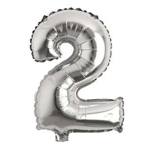 32 inch letter balloons silver alphabet number balloons foil mylar party wedding bachelorette birthday bridal shower graduation anniversary celebration decoration (32 inch 2 silver)