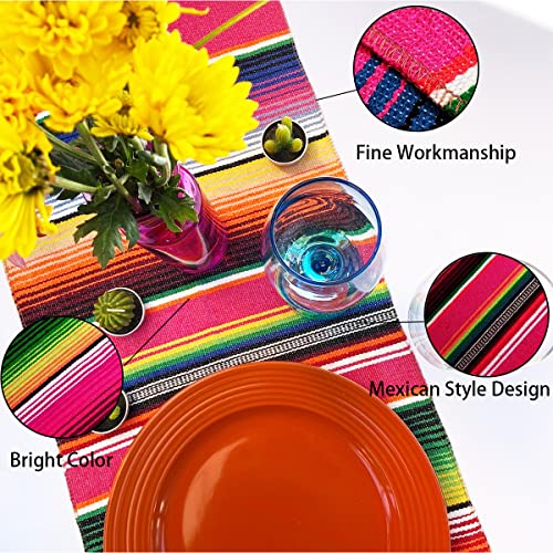 22pcs Fiesta Party Decorations,Encanto Mexican Party Decorations with Fiesta Paper Fans Wheel,Pom Poms Flowers, Serape Table Runners for Cinco De Mayo Decorations Supplies,Birthday,Dia De Los Muertos