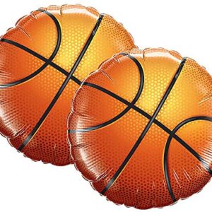 Set of 2 Basketball Jumbo 36" Foil Party Balloons