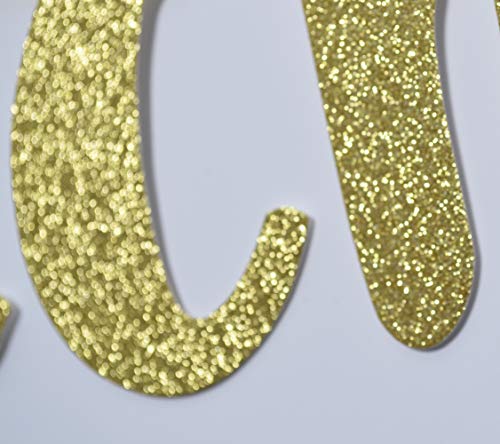 Let's Brunch Bitches Banner Hanging Garland for Bachelorette Dirty Thirty Party Decor Brunch Decorations Photo Prop Sign (Gold Glitter)