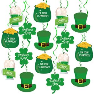 st patricks day hanging swirls decorations – 30 pieces, no diy | saint patricks day hanging decor | st patricks day decorations classroom, shamrock decorations, st patricks bulletin board decorations