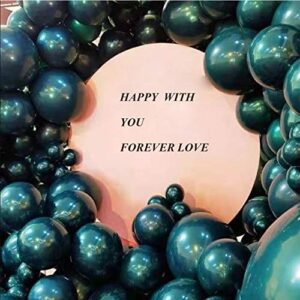 50PCS 12inch Dark Teal Blue Balloon Double-stuffed Dark Turquoise Balloon Wedding Baby Shower Birthday Party Decoration