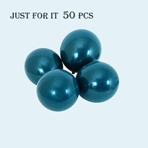 50PCS 12inch Dark Teal Blue Balloon Double-stuffed Dark Turquoise Balloon Wedding Baby Shower Birthday Party Decoration