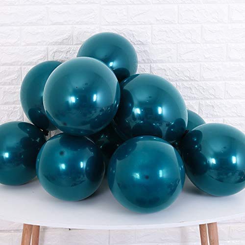 50PCS 12inch Dark Teal Blue Balloon Double-stuffed Dark Turquoise Balloon Wedding Baby Shower Birthday Party Decoration