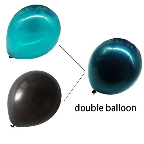 50PCS 12inch Dark Teal Blue Balloon Double-stuffed Dark Turquoise Balloon Wedding Baby Shower Birthday Party Decoration