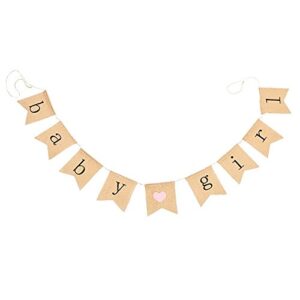 junxia baby girl burlap banner – decorations for baby girl