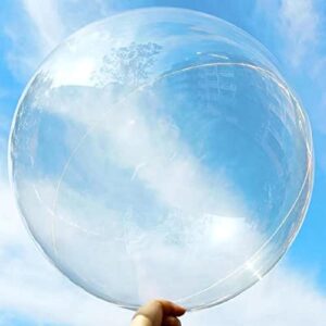 50 pcs clear bobo balloons 20 inches transparent bubble balloon for light up led balloons,christmas, party events, wedding, anniversary, indoor and outdoor decoration, family reunion and birthdays