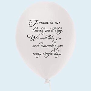 good karma studio | 30 biodegradable balloons | memorial balloons pack | white celebration of life balloons