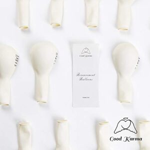 Good Karma Studio | 30 Biodegradable Balloons | Memorial Balloons Pack | White Celebration of Life Balloons