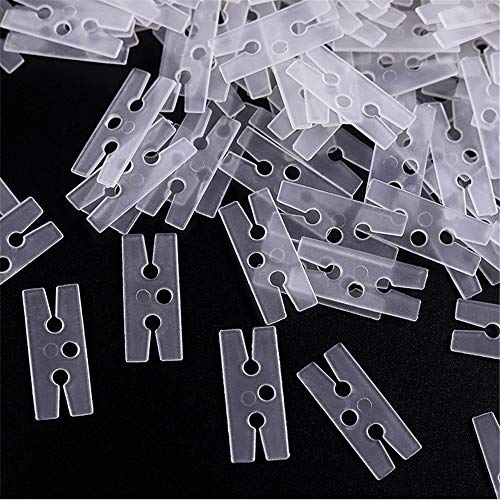 iFlyMars 101 Pieces of Clear Plastic H Shape Balloon Clips Tie for Sealing,Wedding Party Christmas Birthday Decoration