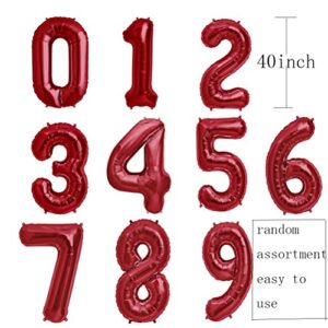 Tellpet Red Number 3 Balloon, 40 Inch