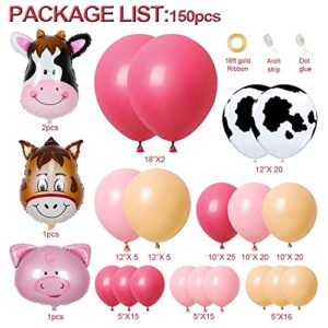 Cow Balloon Garland Kit Print Head Farm Animals Farm Animal Themed Party Decoration