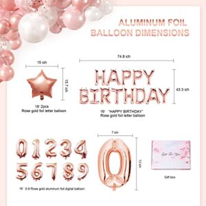 180Pcs Rose Gold Balloon Arch Kit， Rose Gold Balloon Decoration Set for Wedding Baby Shower Birthday Bachelorette Holiday Anniversary Graduation Party Decorations Supplies for Girls and Women