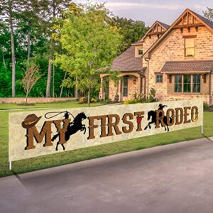 labakita lager my first rodeo banner, west cowboy cowgirl theme 1st birthday banner, mexican rodeo themed 1st birthday party decorations