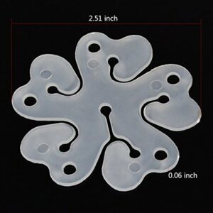 baotongle 50 pcs Portable Flower Shape Balloon Clips Holder for Wedding Event Decorations Birthday Party Supplies