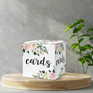 Flowers Card Box for Wedding, Birthday, Baby or Bridal Shower, Engagement,Graduation,Retirements, Anniversaries, Party Favor, Decorations Or Money Box -  1 PC (009 HUA)