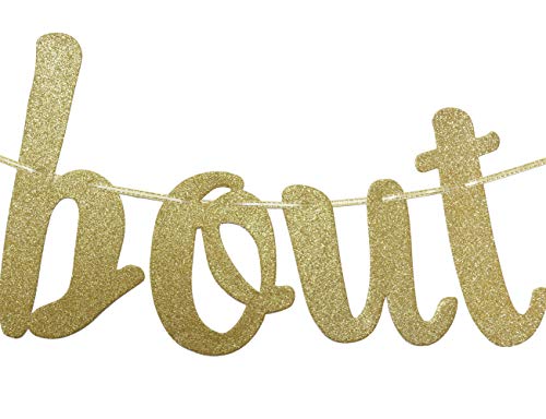 Taco Bout A Baby Gold Glitter Banner Sign Garland for Mexican Fiesta Themed Baby Shower Party Decorations Supplies Cursive Bunting Photo Booth Props