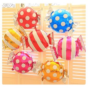 SOTOGO 31 Pieces Sweet Candy Balloons Round Lollipop Balloon Birthday Wedding Party Balloons Candy Dot Balloons Aluminum Balloons