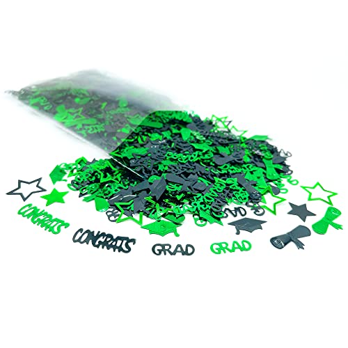 Green Graduation Confetti 2023 - Pack of 1000 | Grad Confetti 2023, Graduation Decorations 2023 | Graduation Centerpieces for Tables 2023 | Green Graduation Party Decorations 2023 Confetti Graduation