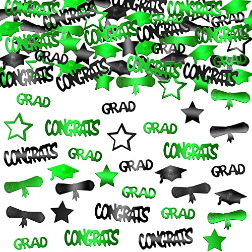 Green Graduation Confetti 2023 - Pack of 1000 | Grad Confetti 2023, Graduation Decorations 2023 | Graduation Centerpieces for Tables 2023 | Green Graduation Party Decorations 2023 Confetti Graduation