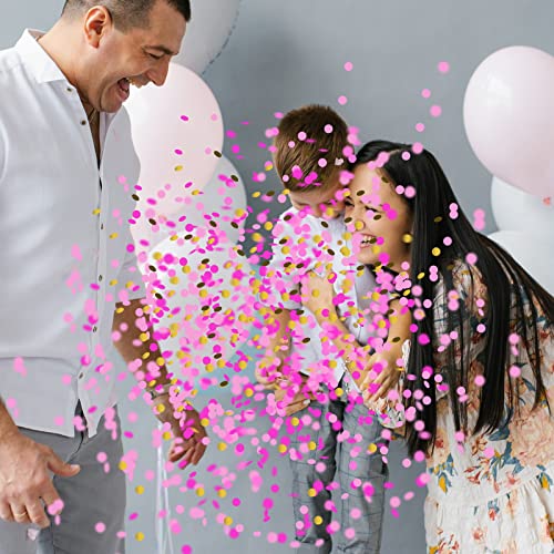 Thickened Gender Reveal Balloon 100% biodegradable – 2pcs Gender Reveal Confetti Balloons with Pink and Blue Confetti – 36 Inch Black Gender Reveal Balloons perfect for taking photos and videos