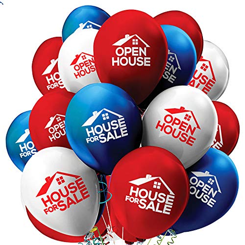 House for Sale Balloons - Open House Balloons for Real Estate - Realtor Metallic Balloons Supplies Sign - Sale by Owner - Realtor Open House - Realtor Kit - Realtor House Signs (72)