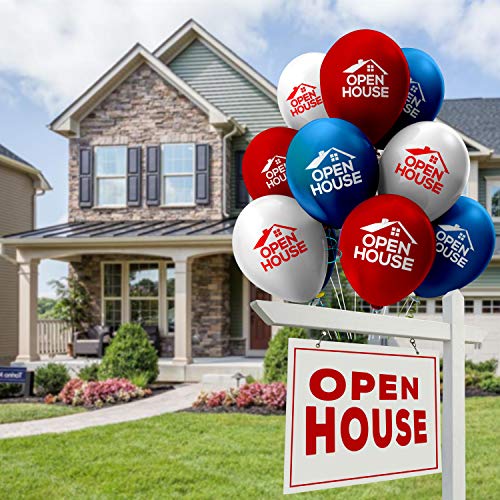 House for Sale Balloons - Open House Balloons for Real Estate - Realtor Metallic Balloons Supplies Sign - Sale by Owner - Realtor Open House - Realtor Kit - Realtor House Signs (72)